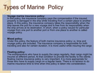 Marine and Goods in Transit Insurance | PPTX