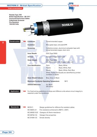 Marine and Offshore Cables - Noskab Catalogue | PDF