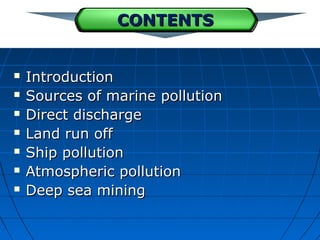 Marine based sources of pollution | PPT