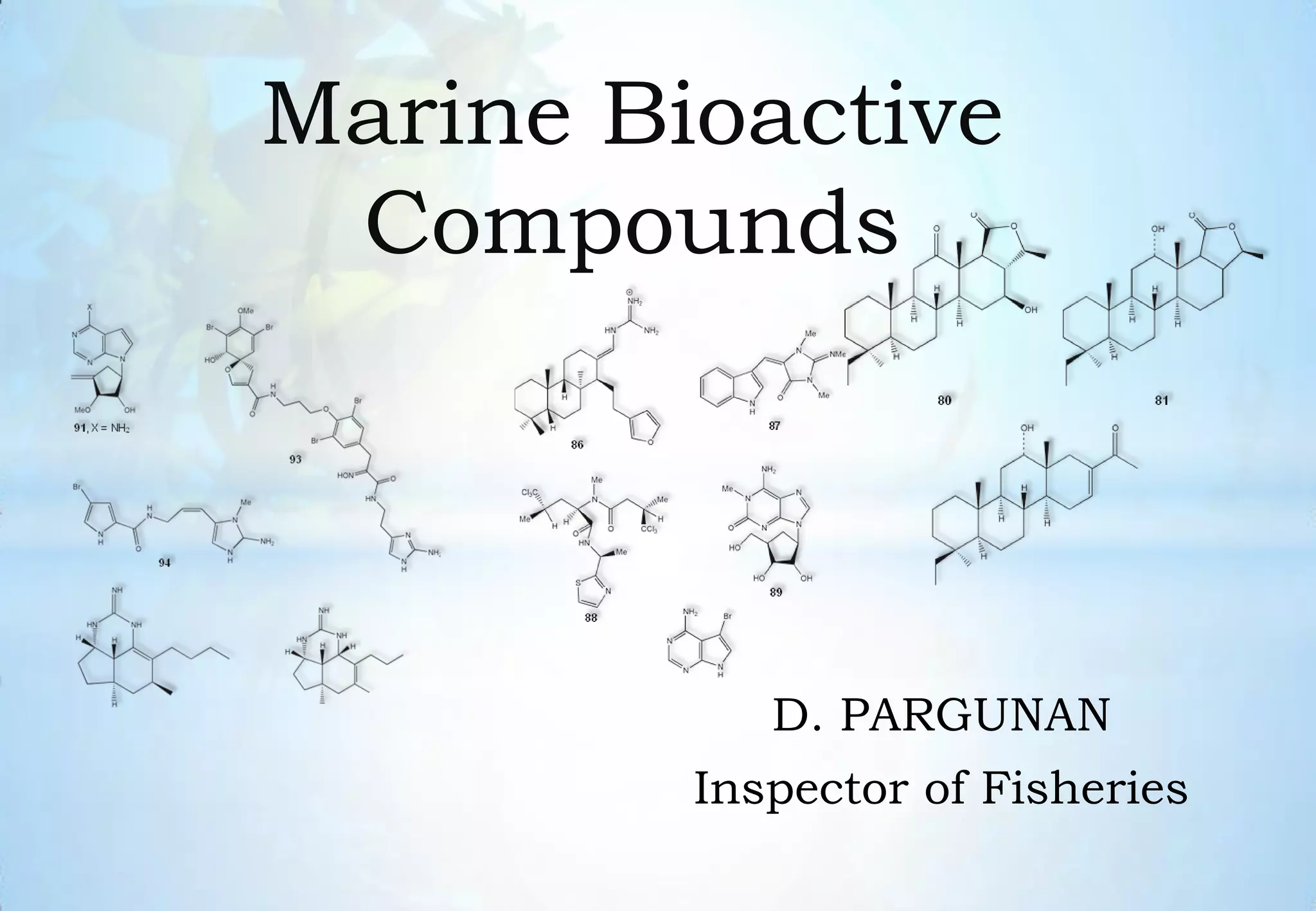 Marine bioactive compounds | PDF | Chemistry | Science