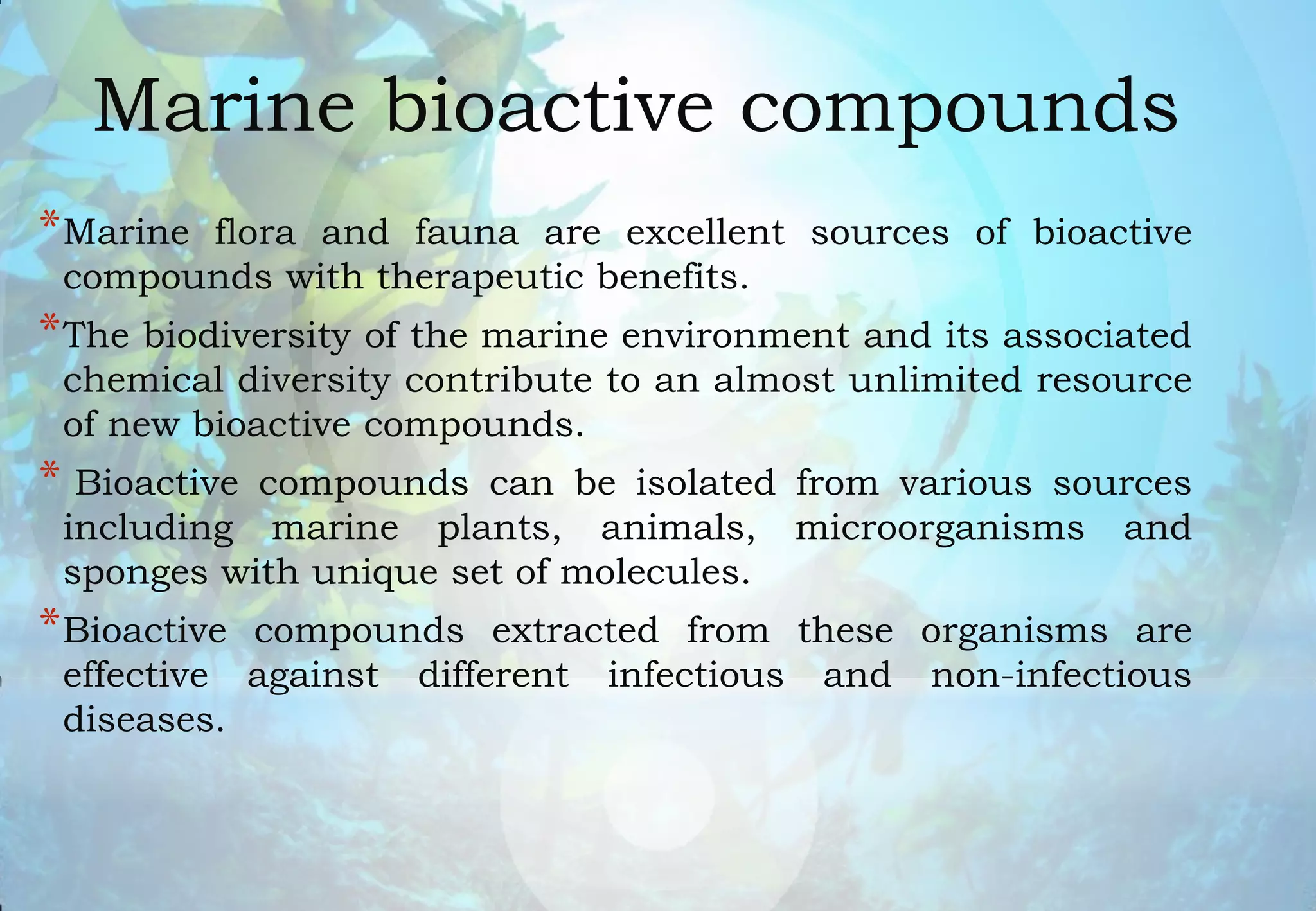 Marine bioactive compounds | PDF