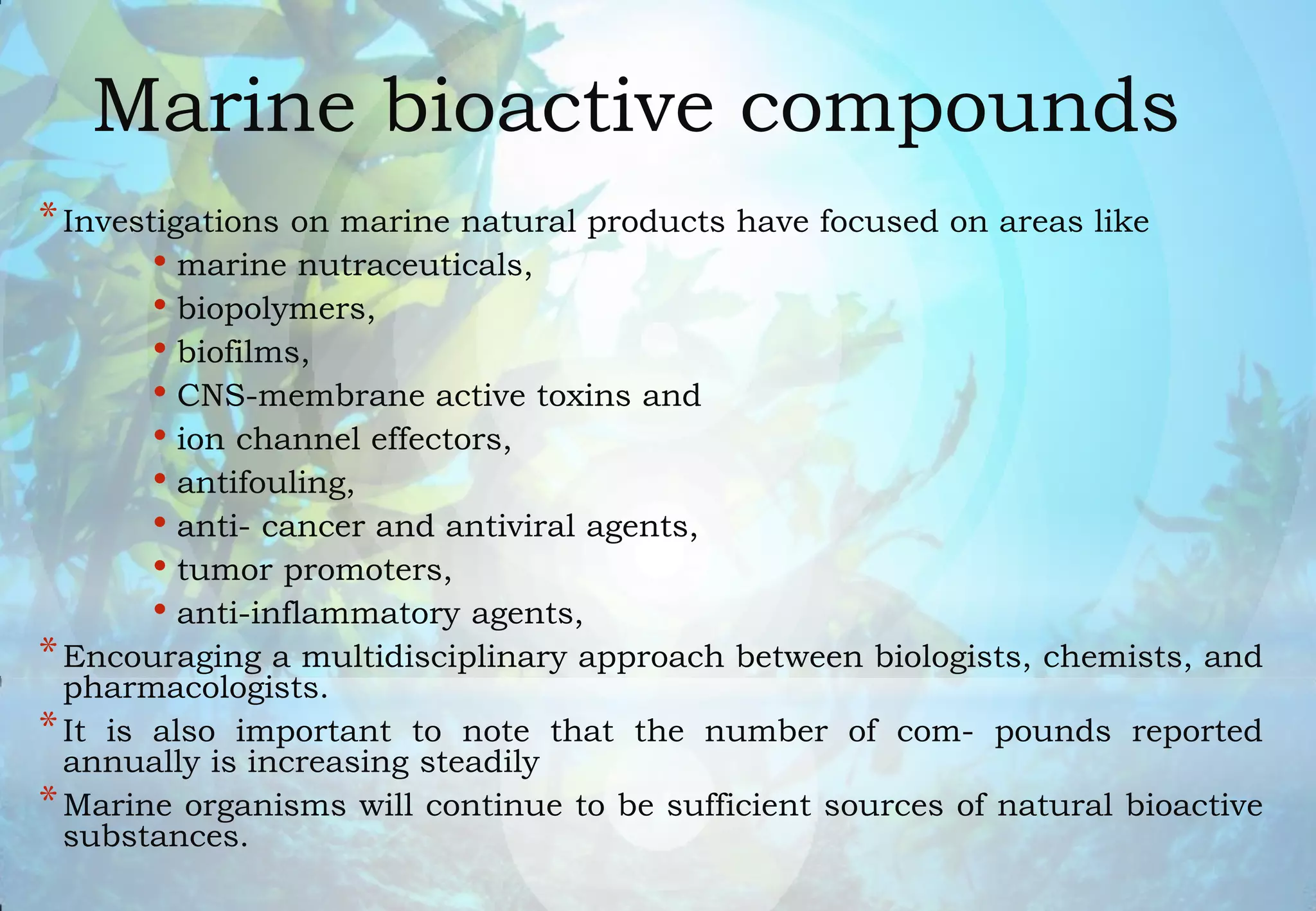 Marine bioactive compounds | PDF