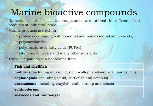 Marine bioactive compounds | PDF | Chemistry | Science