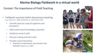 Marine biology fieldwork in a virtual world | PPTX