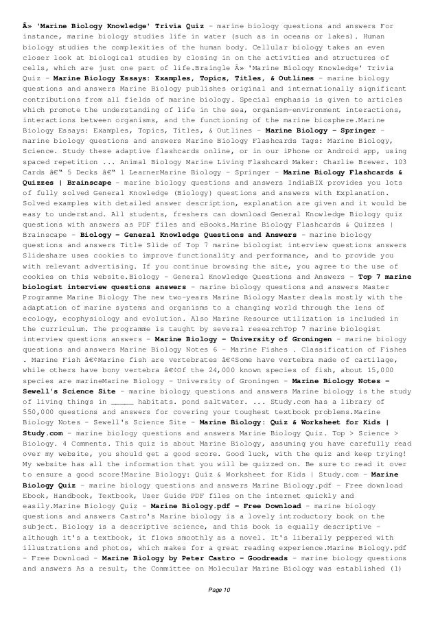 DOWNLOAD Marine Biology Questions And Answers download-marine-biology-questions-and-answers