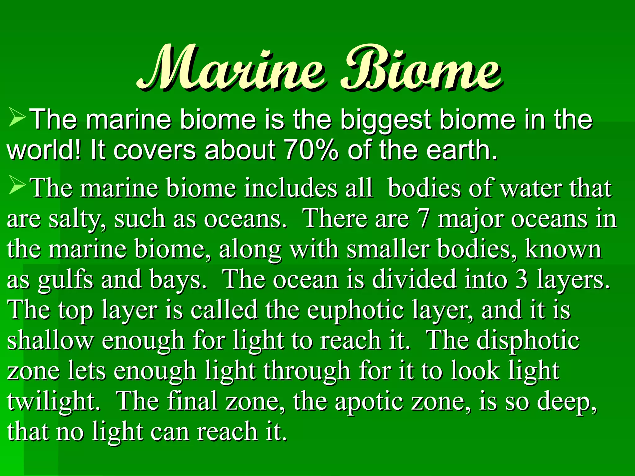 Marine biome | PPT