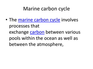 Marine carbon cycle.by masroor | PPT
