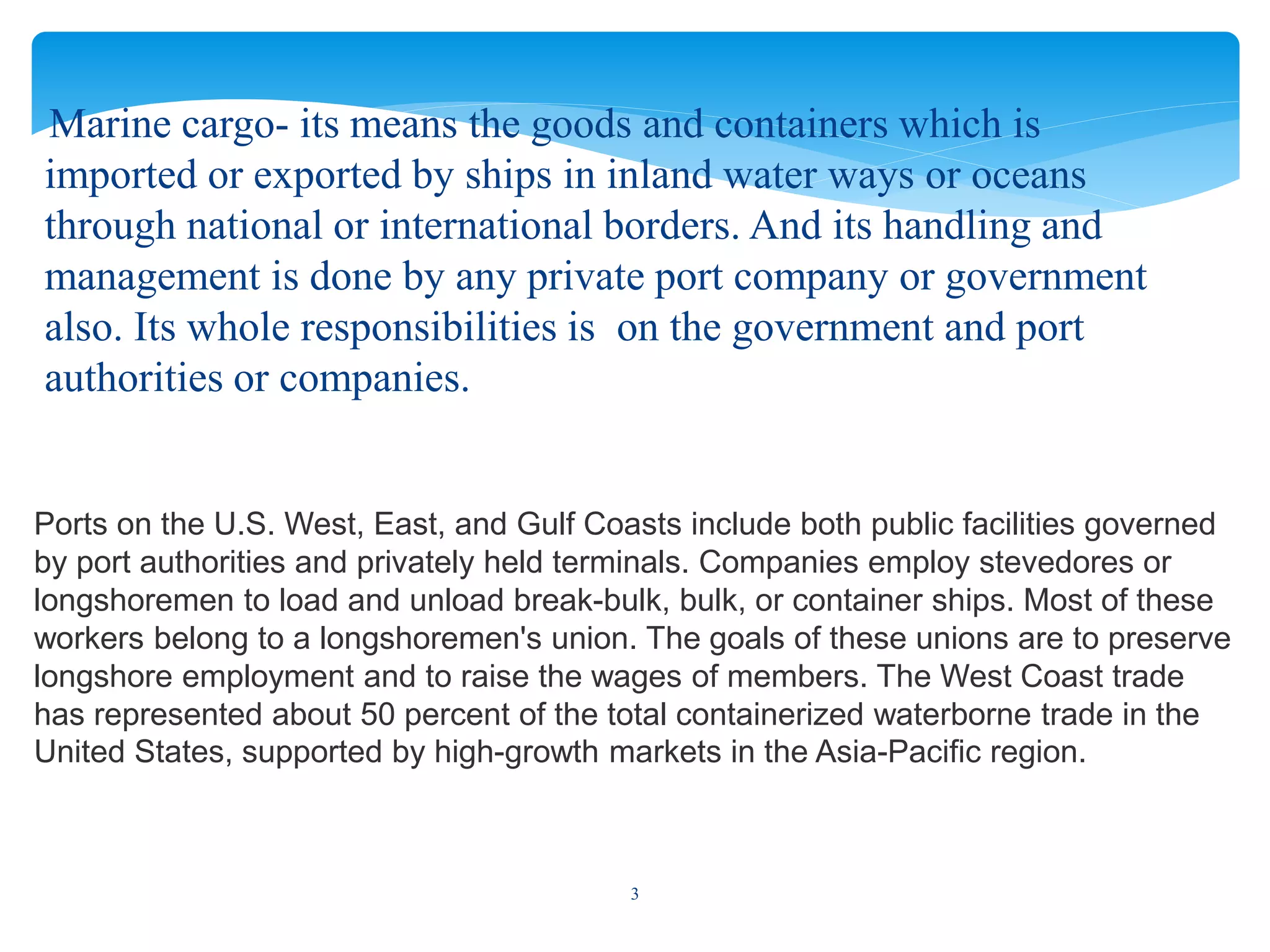 marine cargo handling system and machines | PPTX
