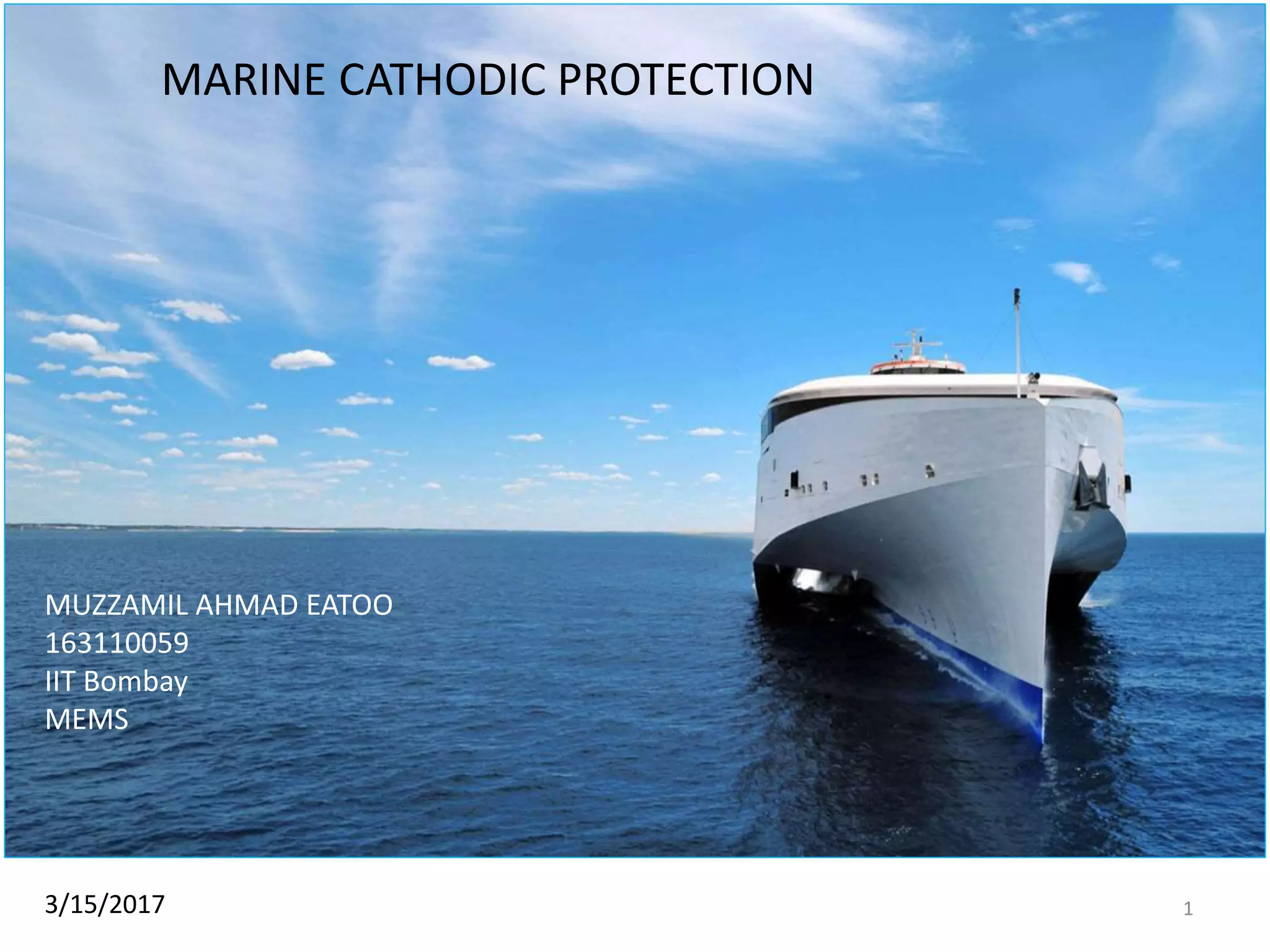Marine cathodic protection. | PPT