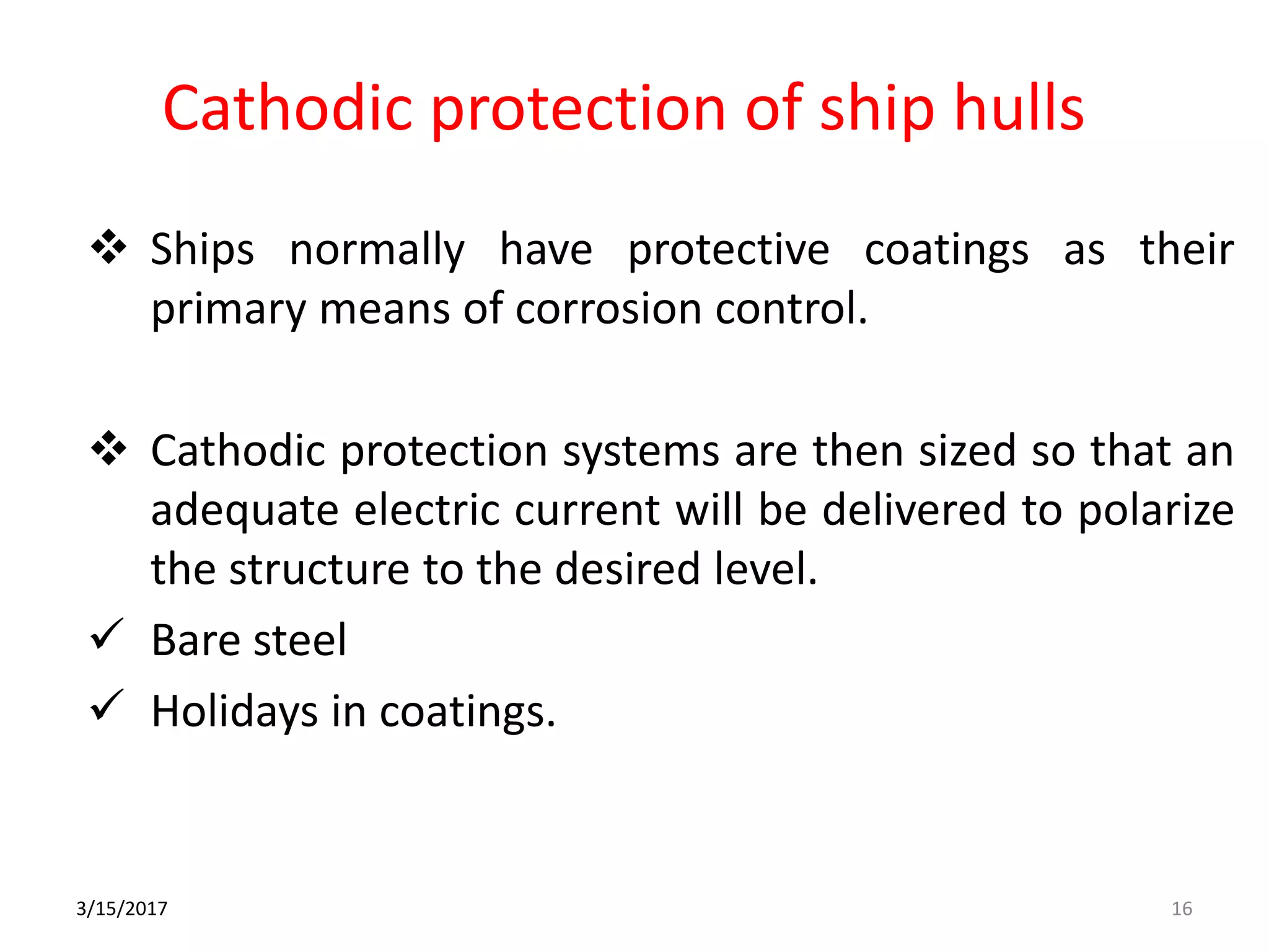 Marine cathodic protection. | PPT
