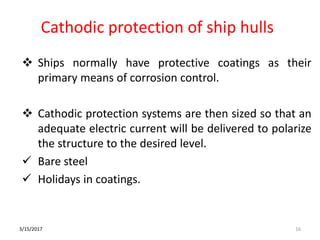Marine cathodic protection. | PPT