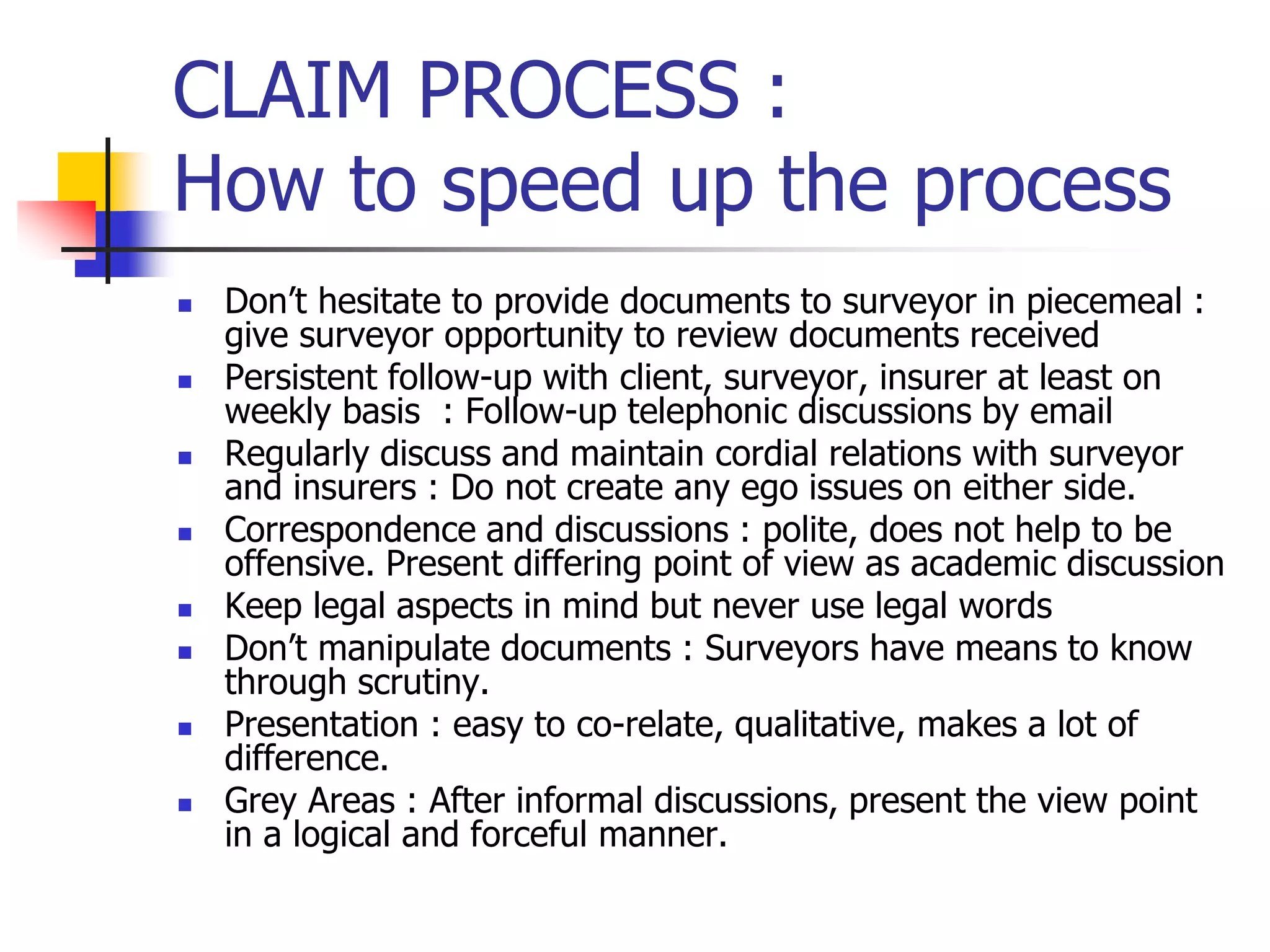 Marine Cargo insurance claims | PPTX