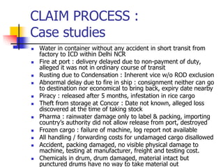 Marine Cargo insurance claims | PPTX | Motor Insurance | Insurance