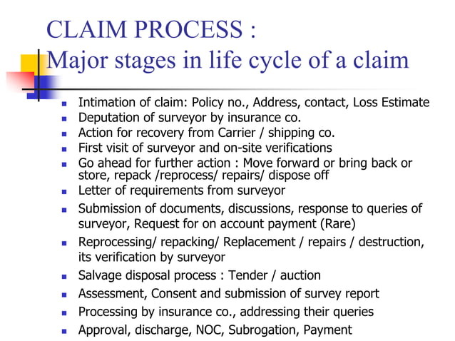 Marine Cargo insurance claims | PPTX | Motor Insurance | Insurance