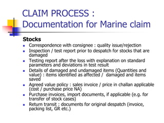 Marine Cargo insurance claims | PPTX | Motor Insurance | Insurance