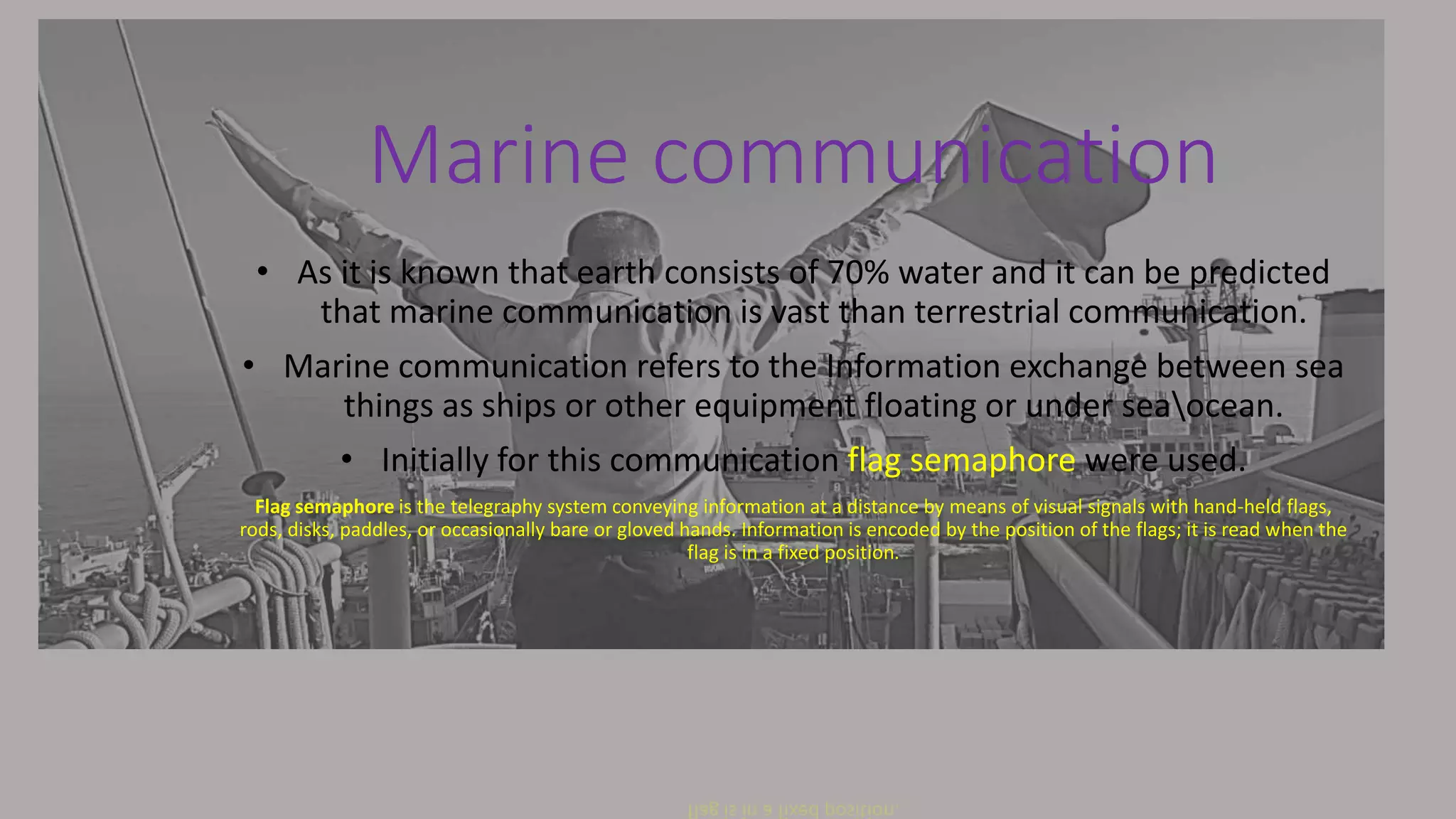 Marine communication | PPTX
