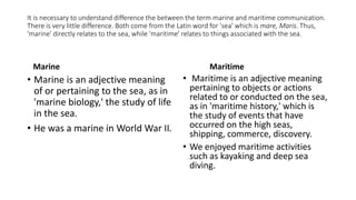 Marine communication | PPTX
