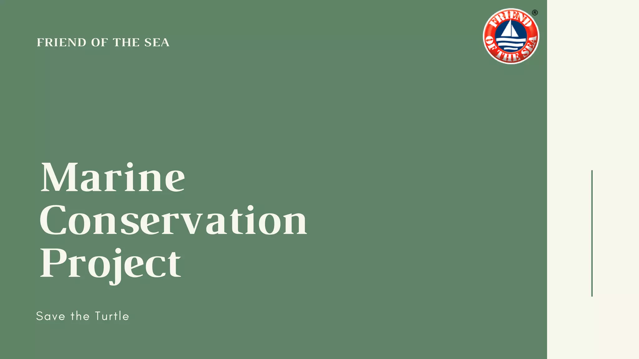 Marine conservation project friend of the sea | PPT