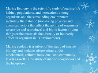 Marine ecology | PPT