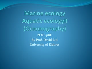 Marine ecology | PPTX