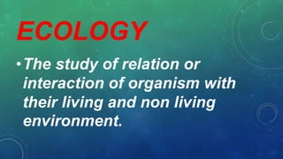 Marine ecology | PPTX