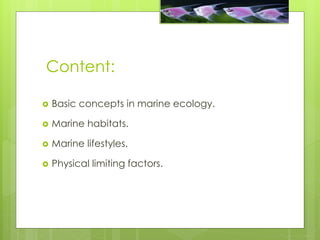 Marine Ecology: Physical Limiting Factors | PDF