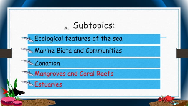 Marine ecology ppt | PPTX | Geology | Science