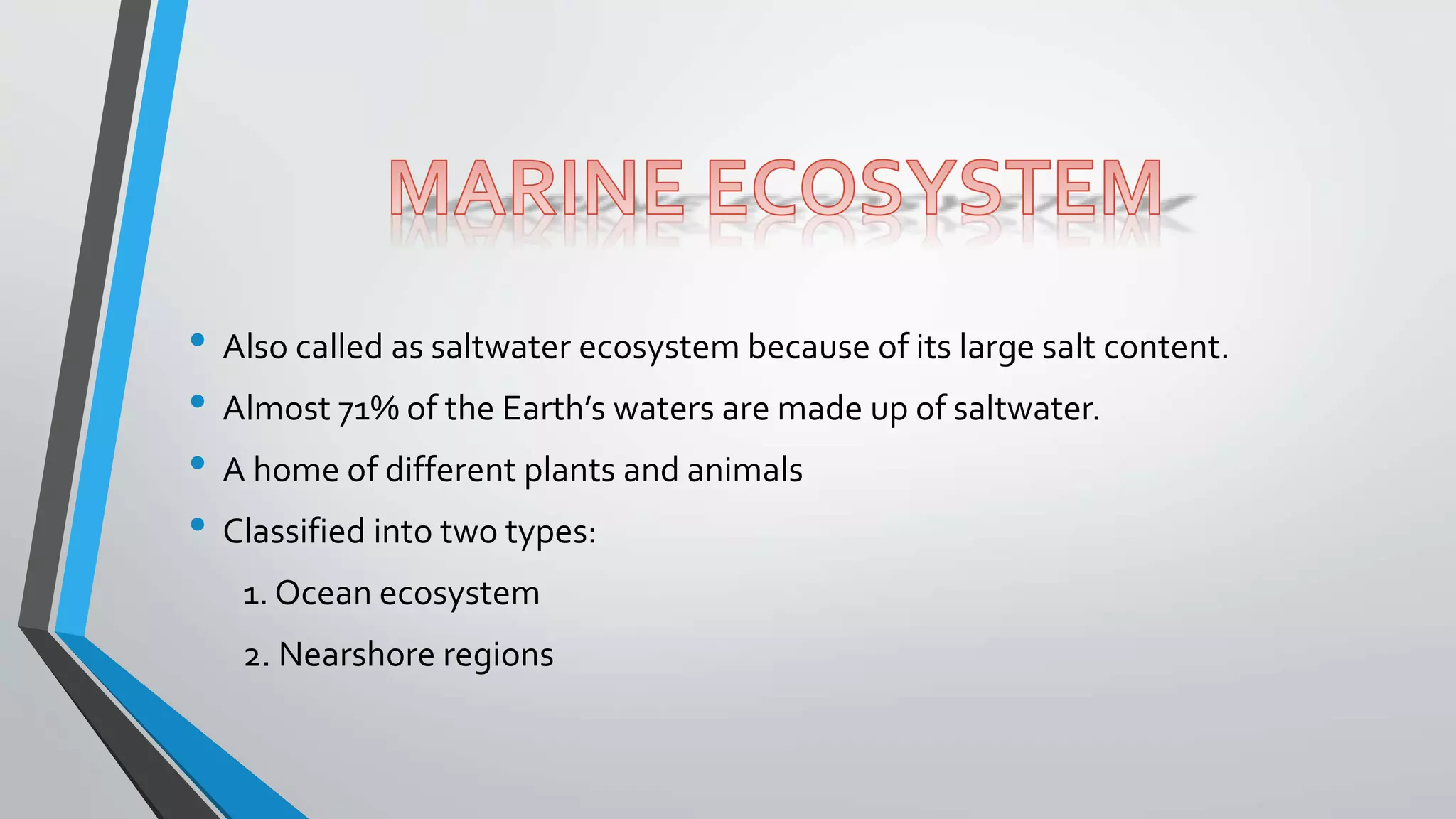 Marine ecosystem | PPTX