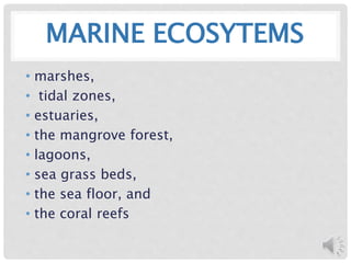 Marine ecosystem | PPTX | Zoos & Aquariums | Attractions