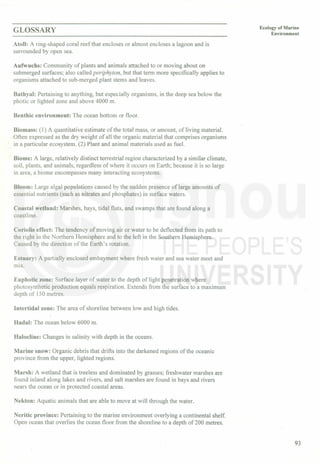 Marine Ecosystem detailed explaination geo | PDF