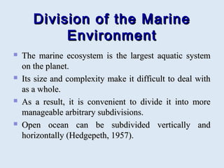 Marine environment 08.01.2019