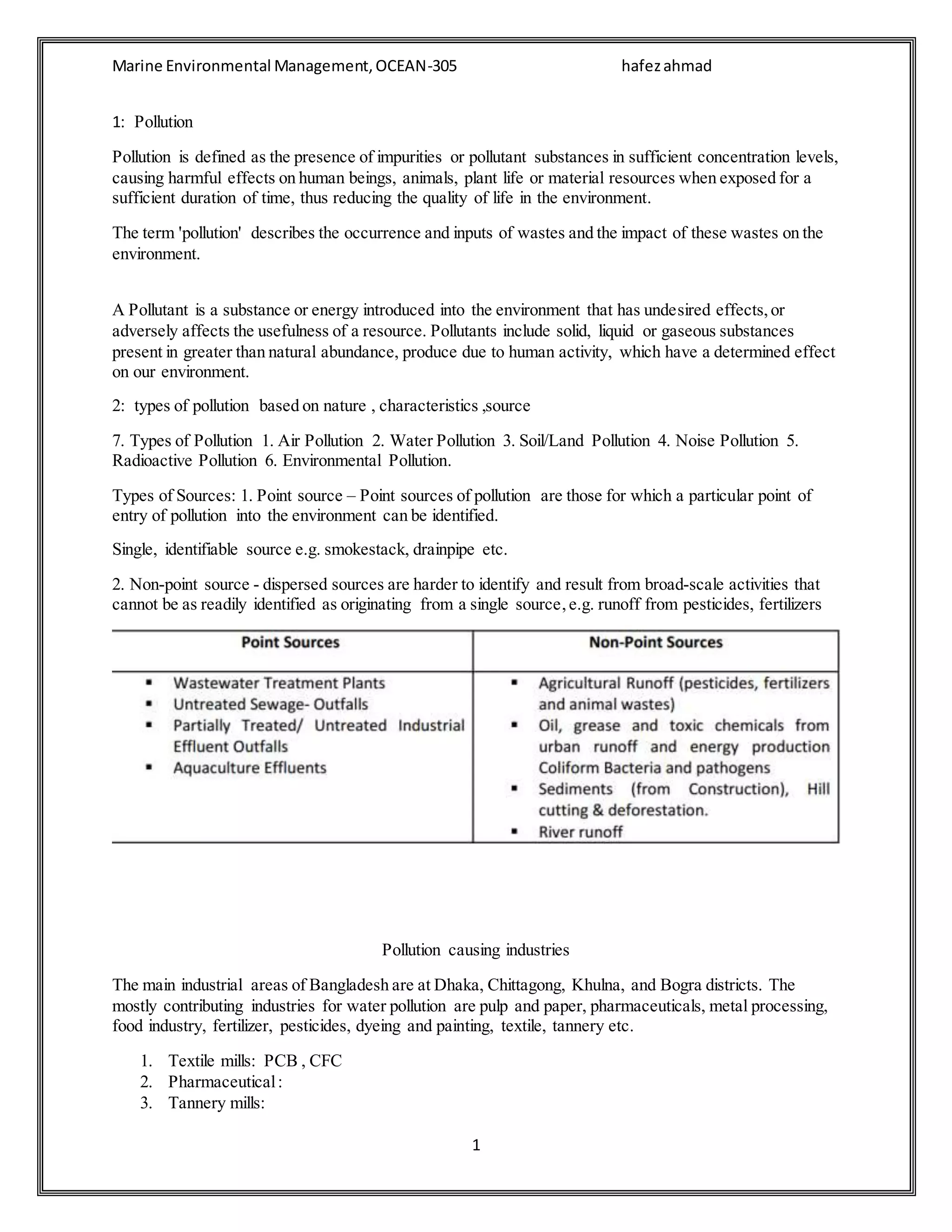 Marine environmental management 305b | DOCX