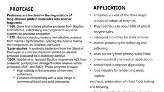 Enzymes produced by the bacteria present in the marine environment | PPTX