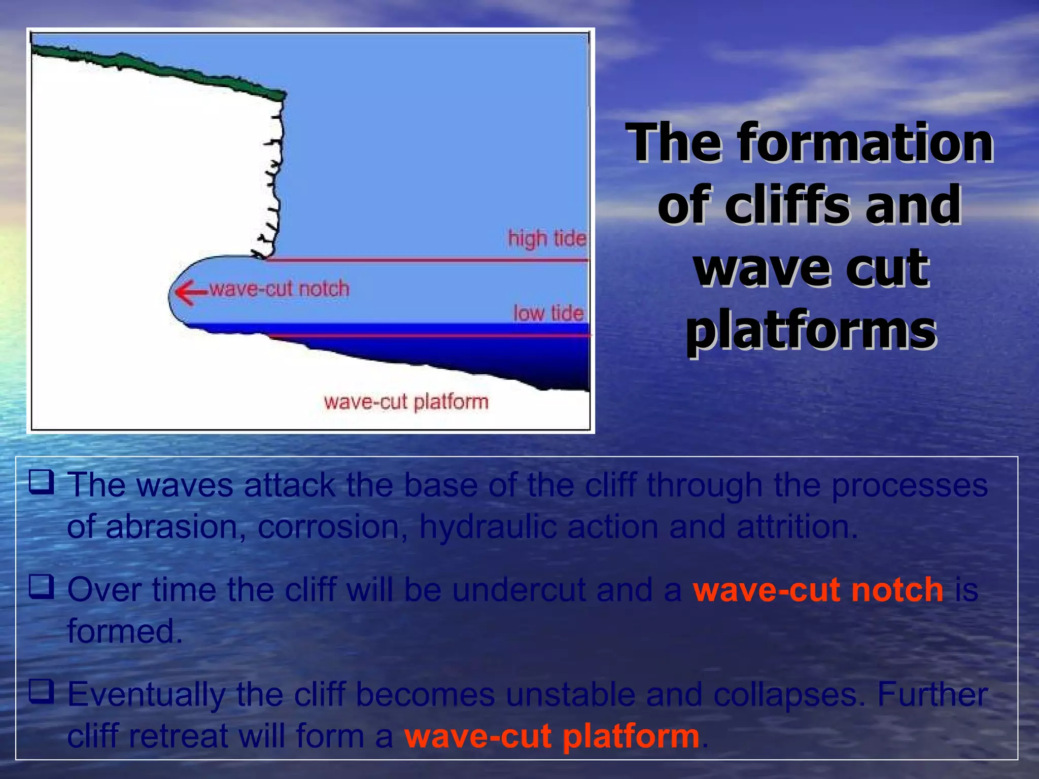 Marine Erosion Process And Erosional Landforms | PPT