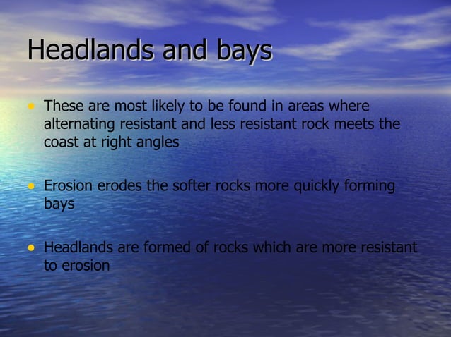 Marine Erosion Process And Erosional Landforms | PPT | Geology | Science