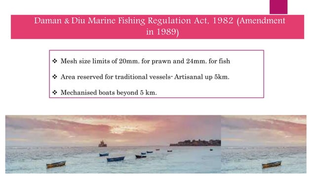 Marine fisheries regulation act (mfra), and its amendments of gujrat ...