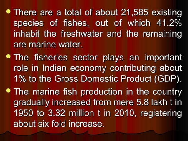 Overview of marine fisheries resources in india | PPT