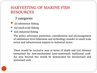 Marine fishing policy | PPT