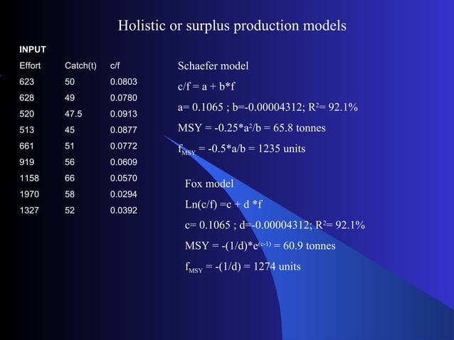 Marine fish stock assessment_models | PPT
