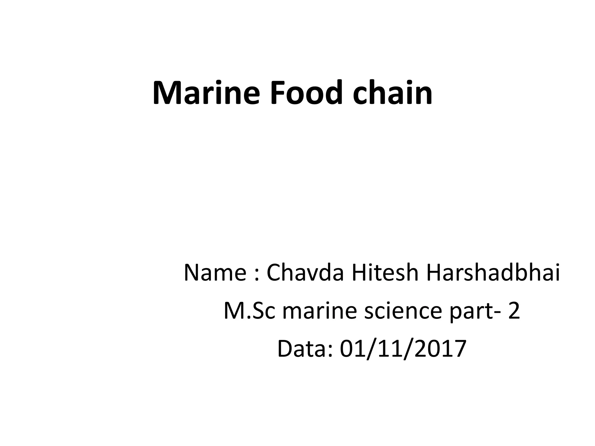 Marine food chain | PPTX