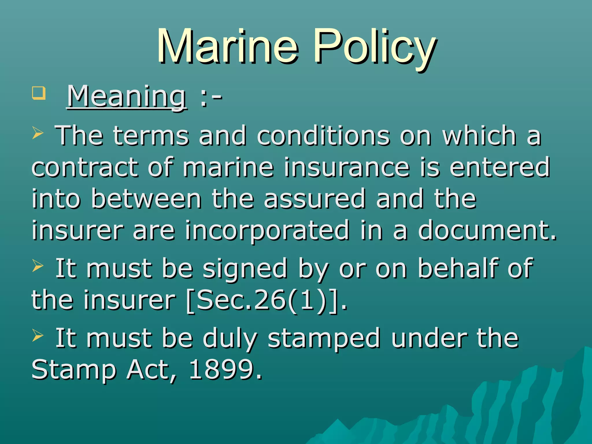 Marine ins ppt | PPT