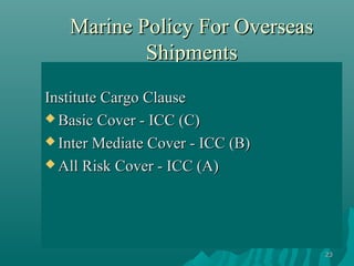 Marine ins ppt | PPT