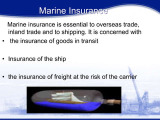Marine insurance | PPT