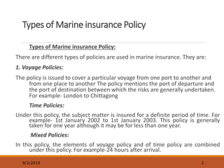 Marine insurance | PPTX