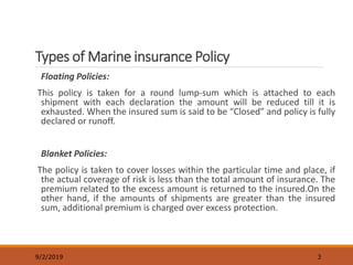 Marine insurance | PPTX