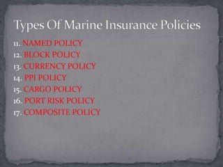 Marine insurance contract | PPT