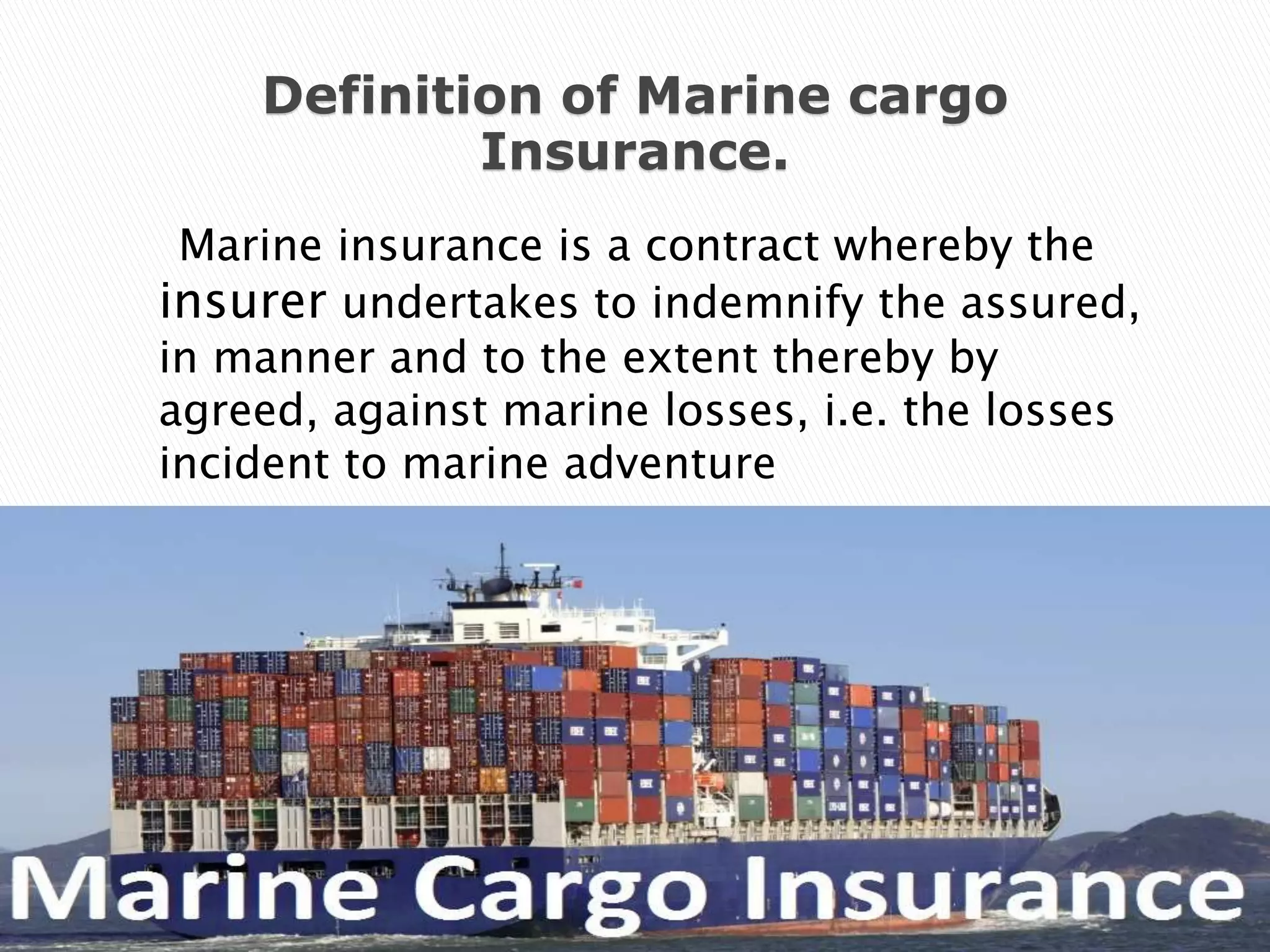 Marine insurance ppt | PPTX