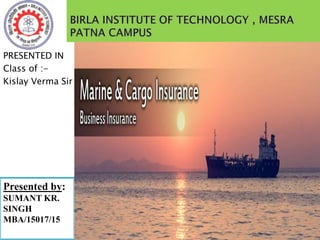 Marine insurance ppt | PPTX