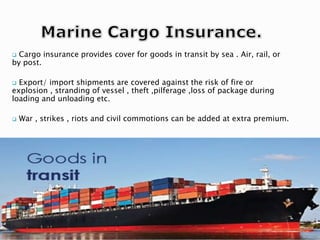 Marine insurance ppt | PPTX