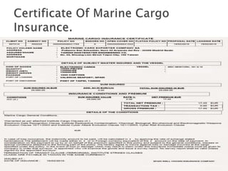 Marine insurance ppt | PPT